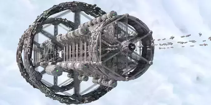 3D model Cargo Space Station VR / AR / low-poly | CGTrader