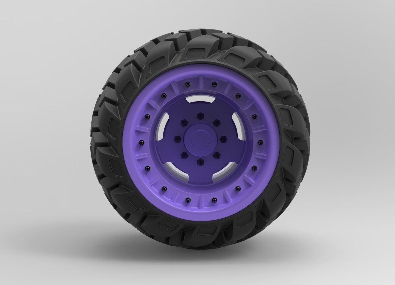 Arched offroad wheel 3D model | CGTrader