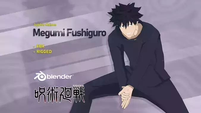 3D model Megumi Fushiguro - Jujutsu Kaisen VR / AR / low-poly | CGTrader