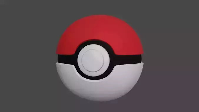 Pokeball Model 3D V7 catch them all 3D model | CGTrader