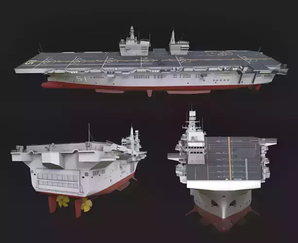 3D model PLA Type 076 Amphibious Assault Ships VR / AR / low-poly ...