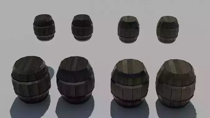 Wooden Items 3D model | CGTrader