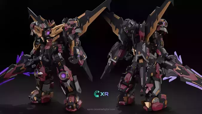 3D model XC06 Oblivoid I Rigged Original mecha Design VR / AR / low ...