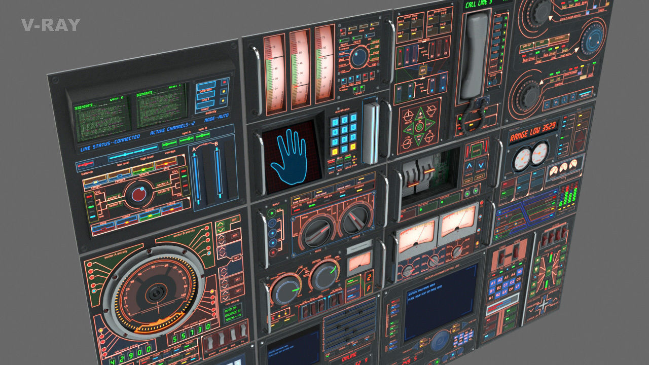 3D model Control panels set VR / AR / low-poly | CGTrader