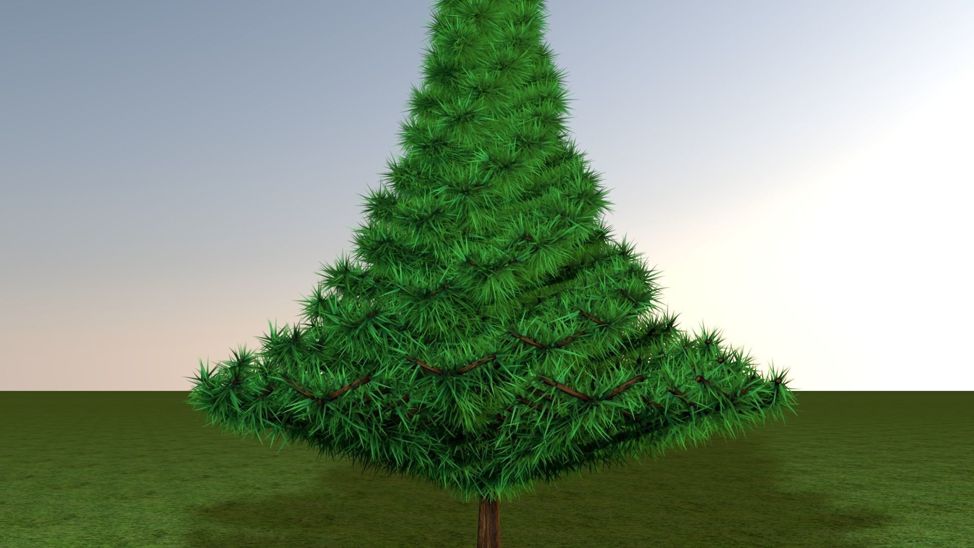 Christmas tree free 3D model rigged | CGTrader