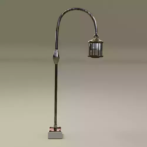 3D model Vintage Street Lamp Game Ready Low Poly 3D Model VR / AR / low ...
