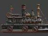 3D model Steampunk Industrial Land-Ship 3D Model VR / AR / low-poly ...
