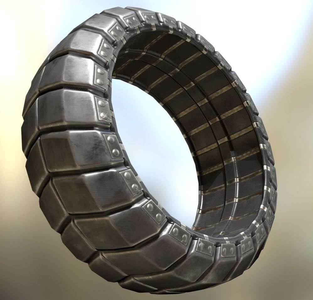 3D model Futuristic Tire Metal Version VR / AR / low-poly animated ...