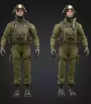 Modern Military Pilot Character High Detail 3D Model 3D model | CGTrader