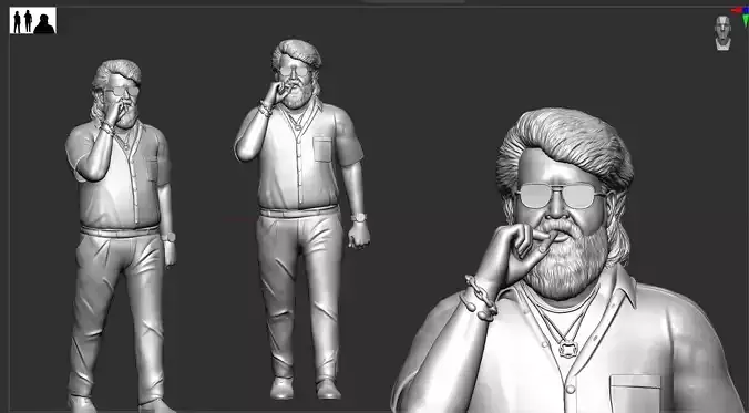 Mohanlal Indian actor 3D model 3D printable | CGTrader