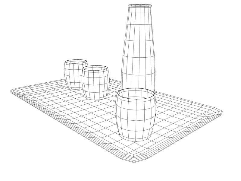 Water tray free 3D model | CGTrader