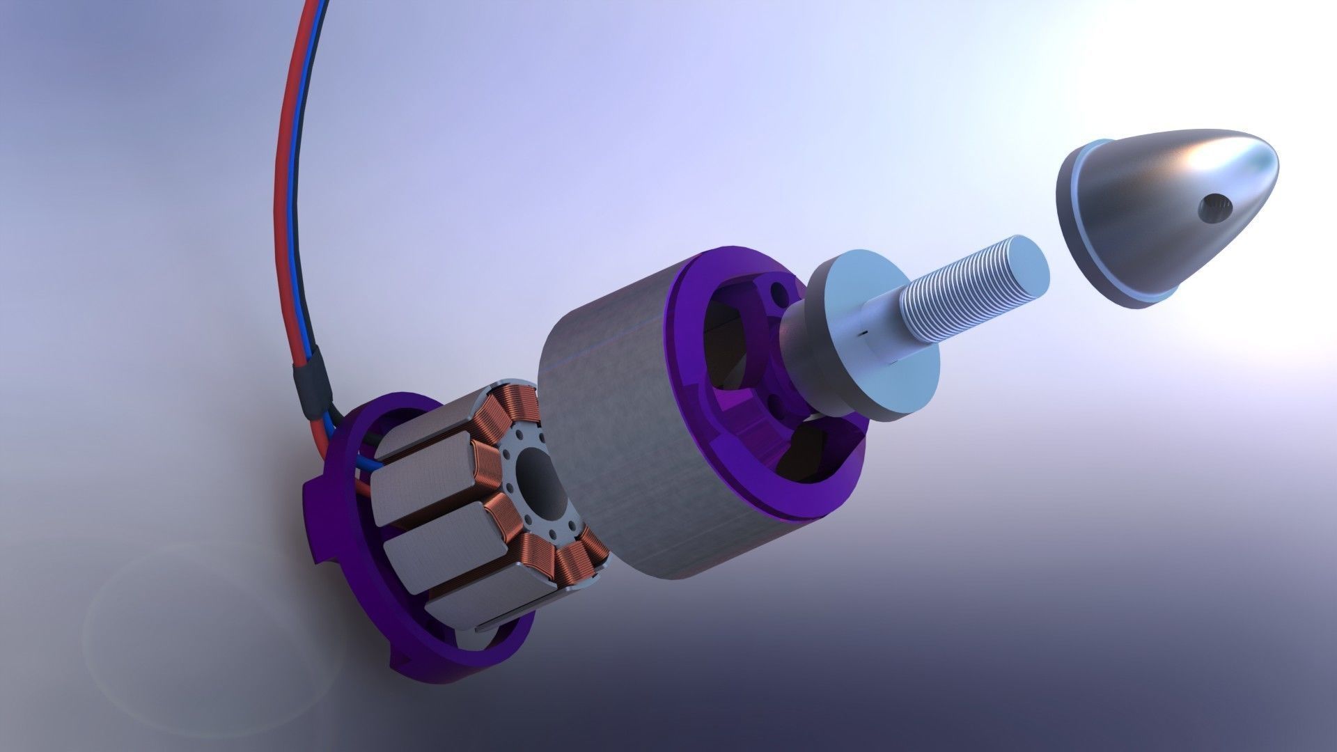 Esky Outrunner EK5-0006 Brushless Motor 3D model | CGTrader