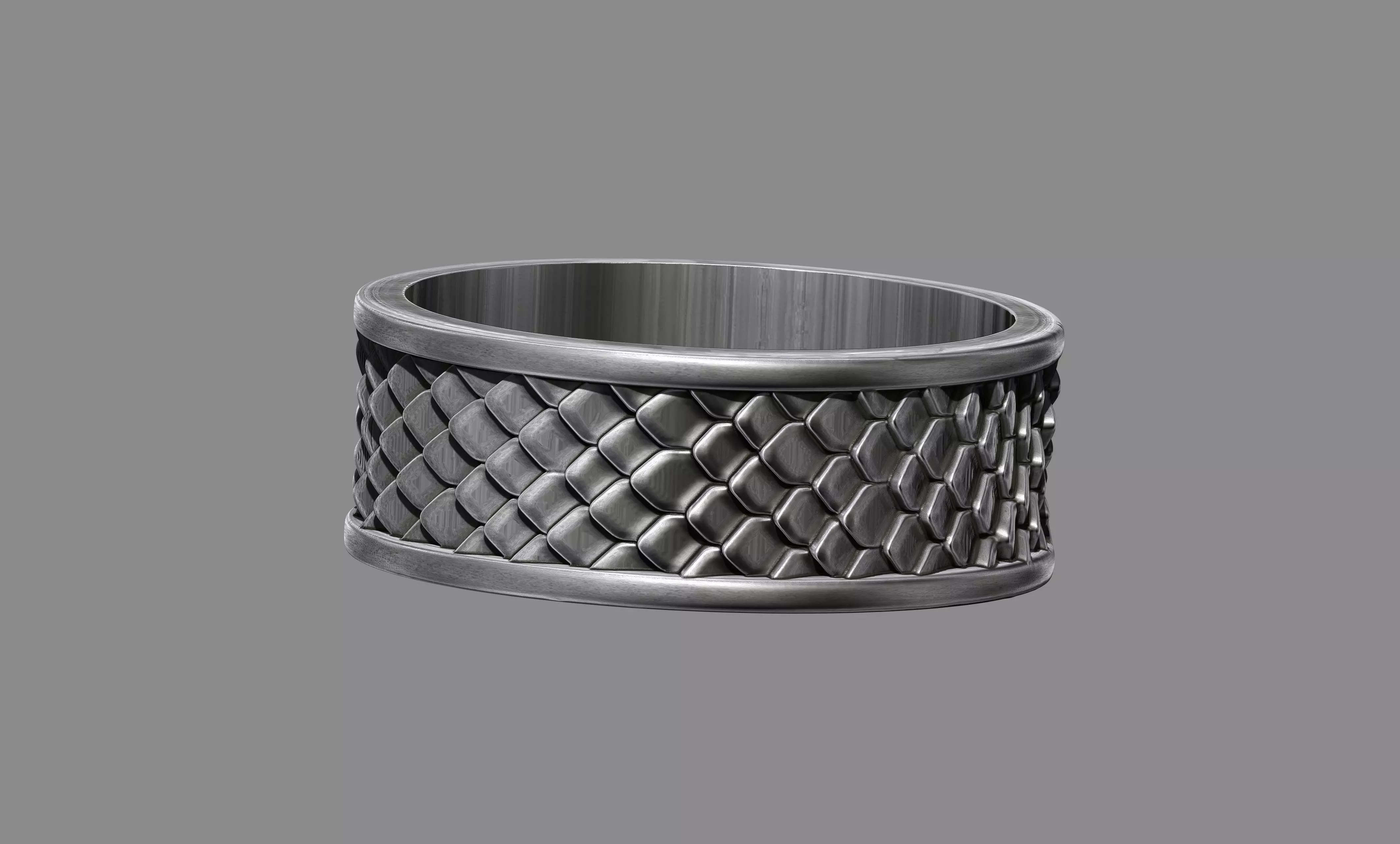 Dragon scales fantasy wedding band ring 3D model 3D printable | CGTrader