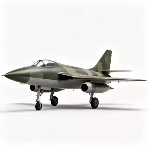3D model WWII-Era Jet Fighter Prototype 3D Model VR / AR / low-poly ...