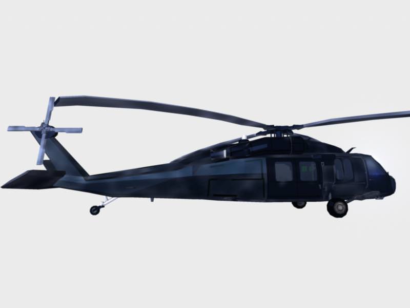 Black-Hawk Chopper 3D model | CGTrader