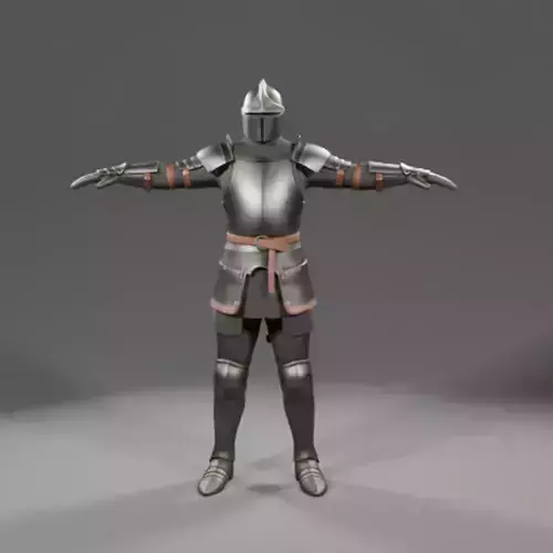 3D model Medieval Knight Soldier Character 3D Model Game Ready VR / AR ...
