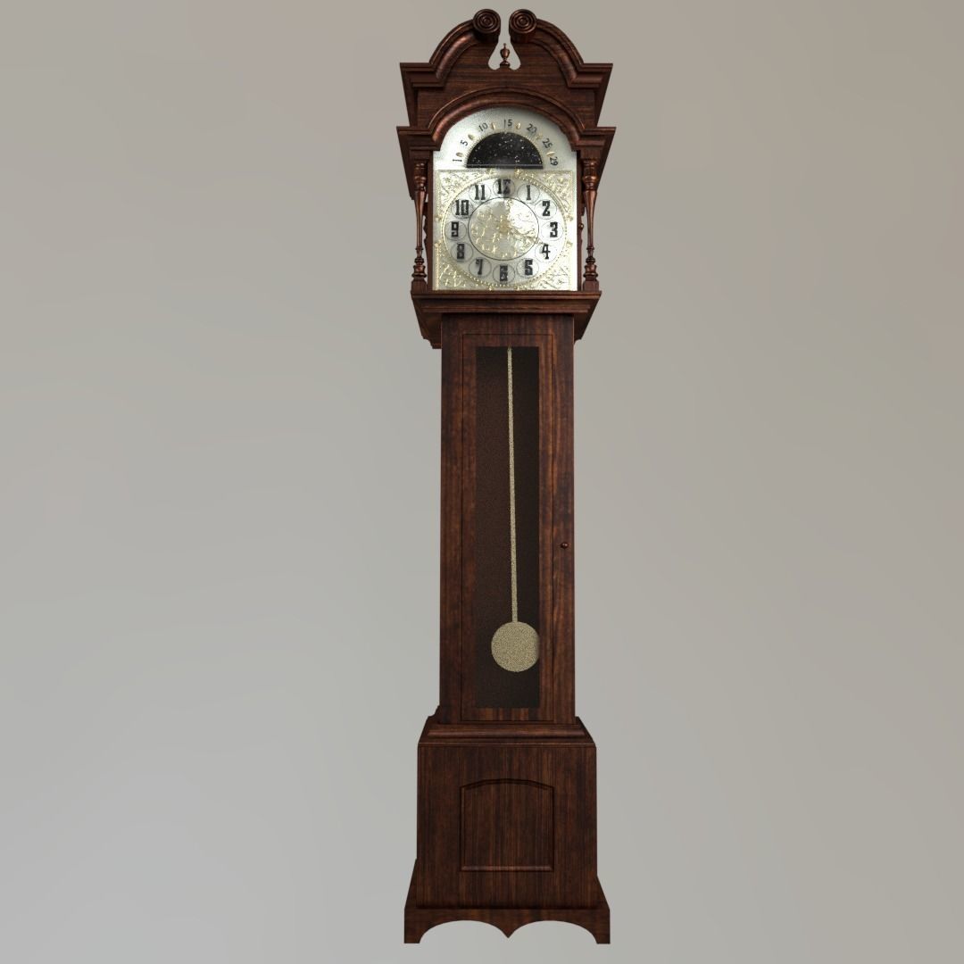 GRANDFATHER CLOCK 3D model | CGTrader