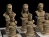 Game Throne Medieval Fantasy Chess Pieces 6 Dark Throne Inspired 3D ...