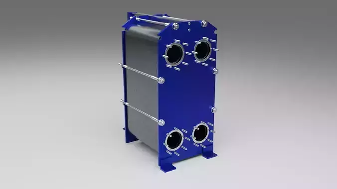 3D Industrial Plate Heat Exchanger PHE model 3D model | CGTrader