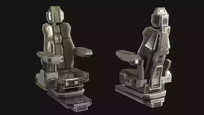 3D model Sci Fi Control Chair v2 VR / AR / low-poly | CGTrader