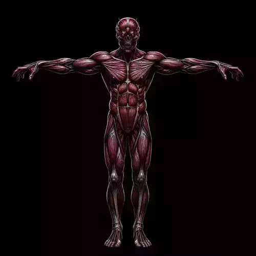 3D model The Flesh Monster Horror Game Ready High Mid Low Poly VR / AR ...