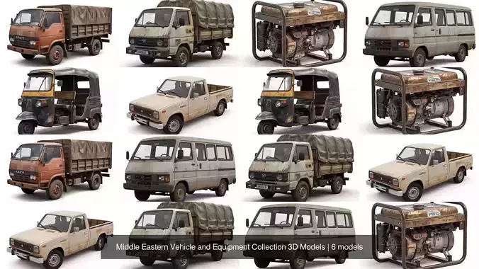 3D Model Pack Middle Eastern Vehicle and Equipment Collection 3D Models ...