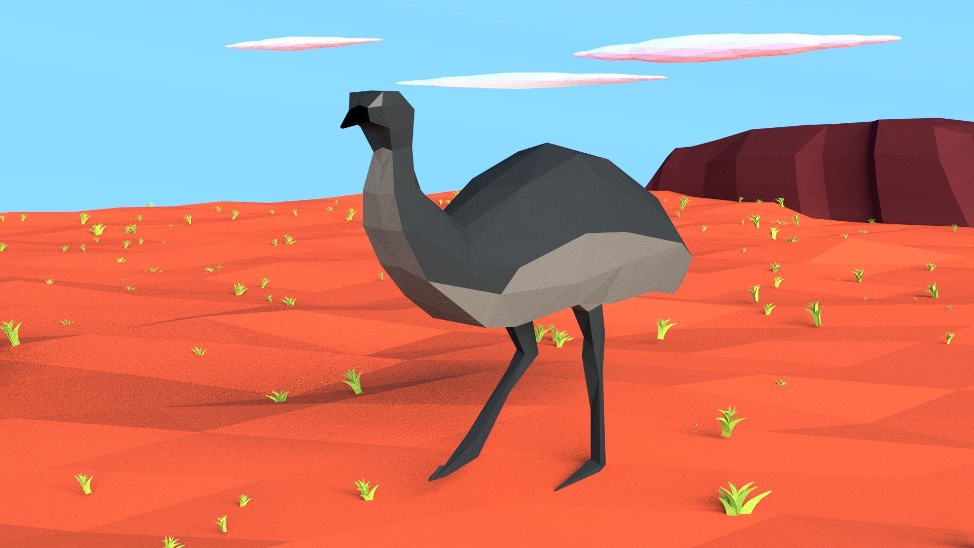 3D model AUSTRALIAN NATIVE ANIMALS VR / AR / low-poly | CGTrader