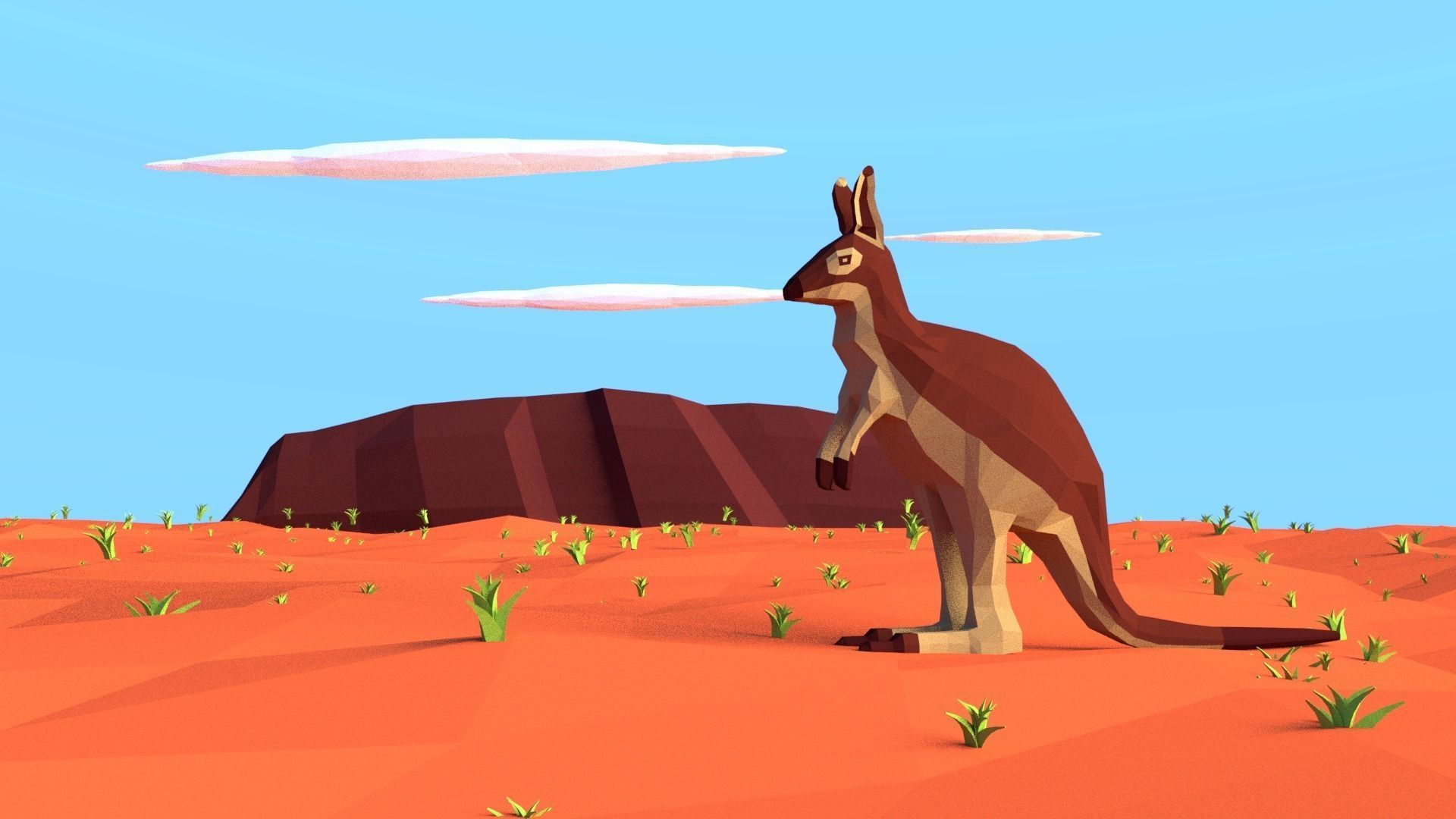 3D model AUSTRALIAN NATIVE ANIMALS VR / AR / low-poly | CGTrader