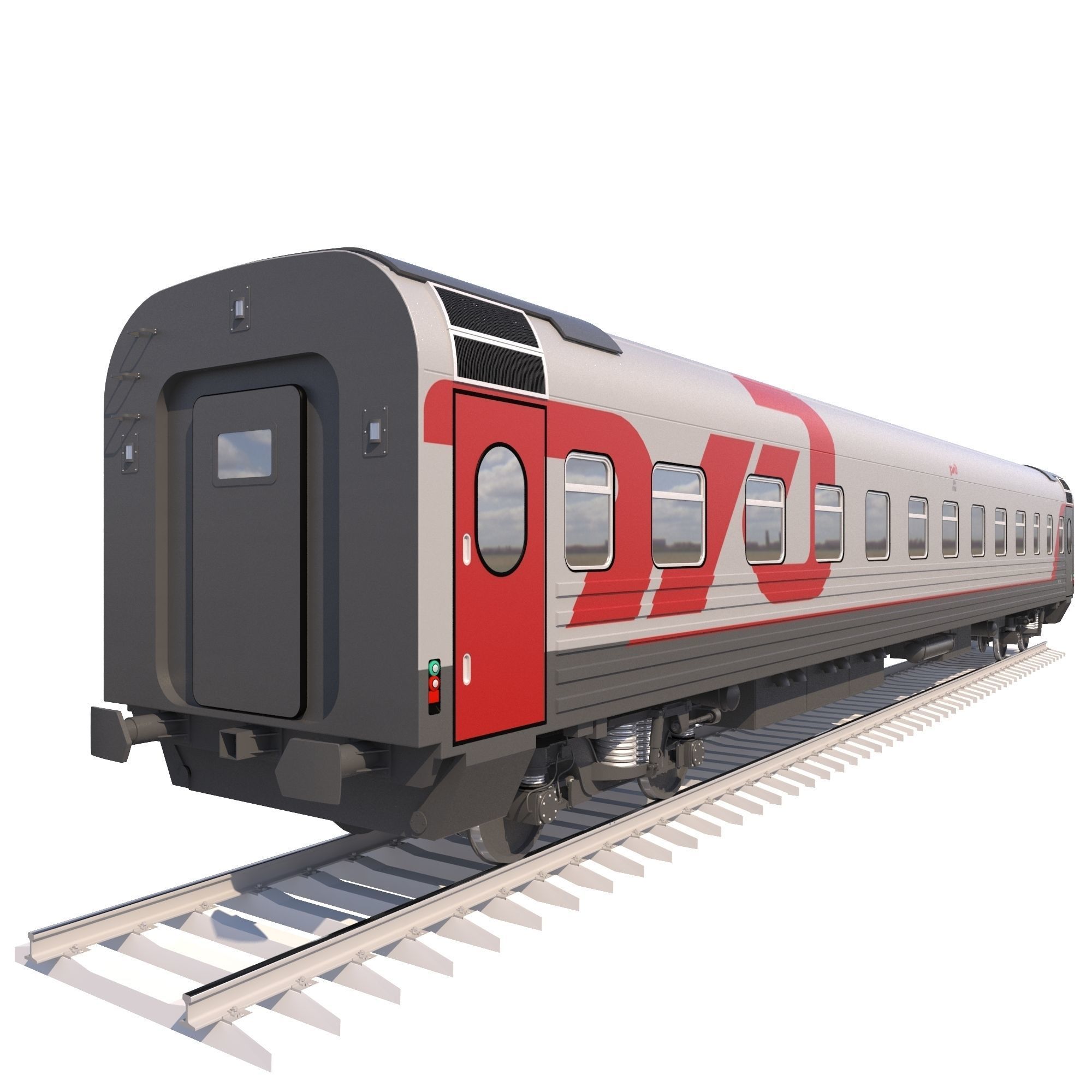 Coach Passenger Wagon Standart 3D model | CGTrader