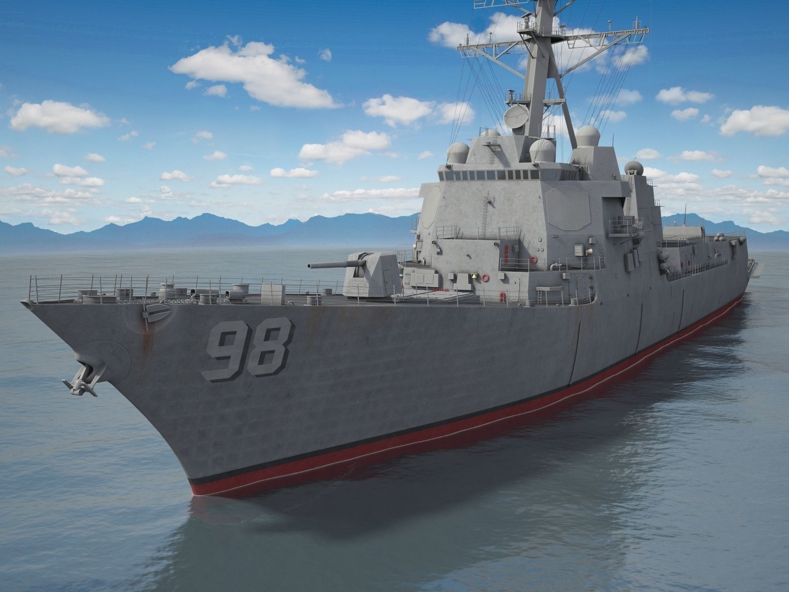 USS Forrest Sherman DDG98 Destroyer 3D model | CGTrader