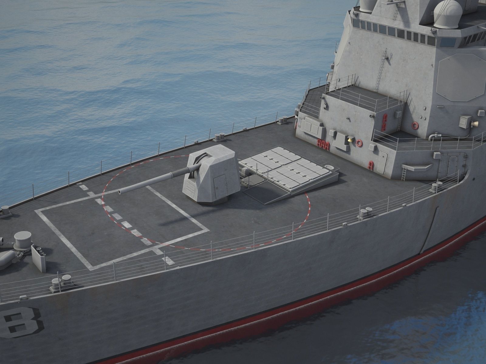 USS Forrest Sherman DDG98 Destroyer 3D model | CGTrader