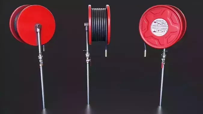 3D model Fire Hose Reel 3D Model VR / AR / low-poly | CGTrader