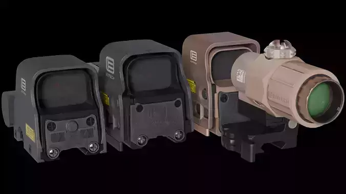 3D model Optical Sight Pack VR / AR / low-poly | CGTrader