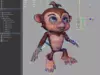 3D model Stylized Cartoon Monkey Fully Rigged Textured Maya VR / AR ...