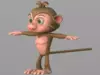 3D model Stylized Cartoon Monkey Fully Rigged Textured Maya VR / AR ...