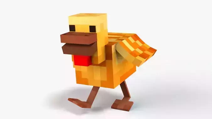 3D model Minecraft Chicken Rig VR / AR / low-poly | CGTrader