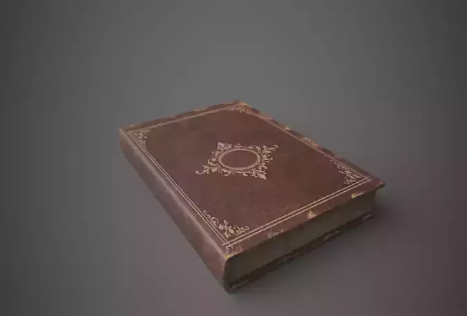 3D model Old Leather Book VR / AR / low-poly | CGTrader