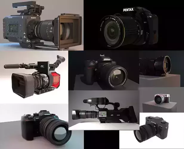CAMERA COLLECTION 10 High Detail 3D model | CGTrader