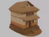 Stylized Traditional Mud House Game Ready 3D Model 3D model animated ...