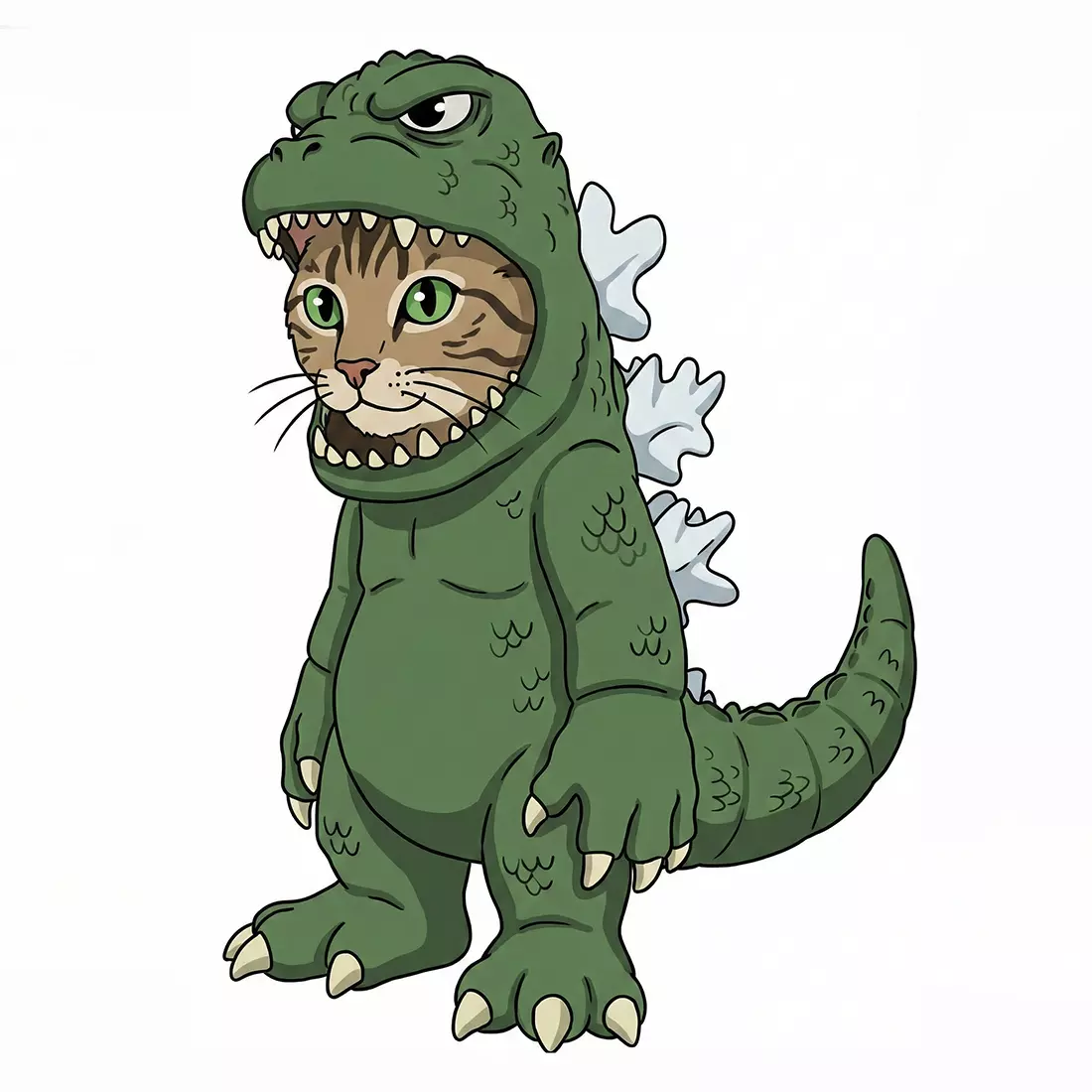 Catzilla Meowzilla Godzilla Pop Art Mashup toy 3D model 3D printable ...