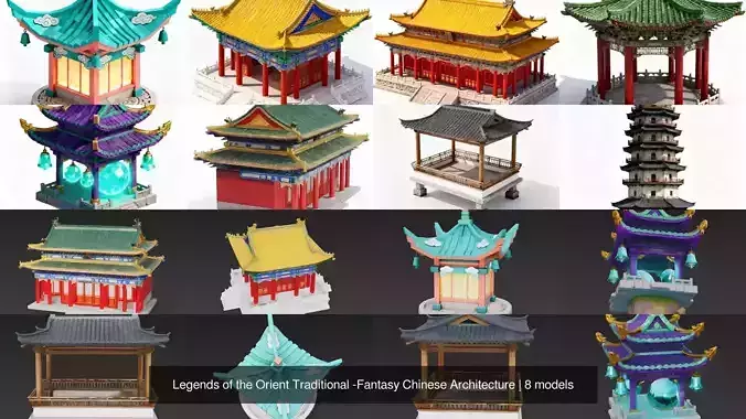3D Model Pack Legends of the Orient Traditional -Fantasy Chinese ...