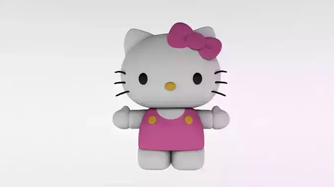 3D model Hello Kitty Low Poly VR / AR / low-poly | CGTrader