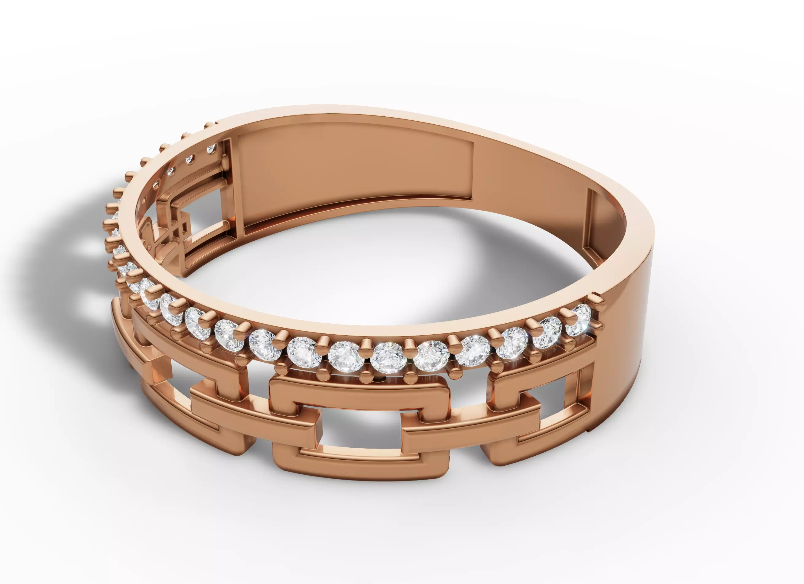 Modern Chain Link Band - US Size 7 Jewelry 3D Print File 3D model 3D ...