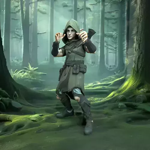 3D model Lean Forest Elf Scout 3D Character - Rigged And Animated VR ...