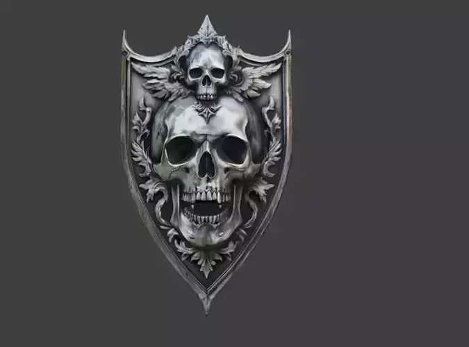 3D model Gothic Skull Crest VR / AR / low-poly | CGTrader