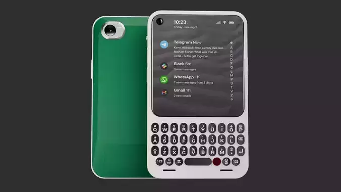 Clicks Phone Concept with Physical Keyboard 3D model | CGTrader