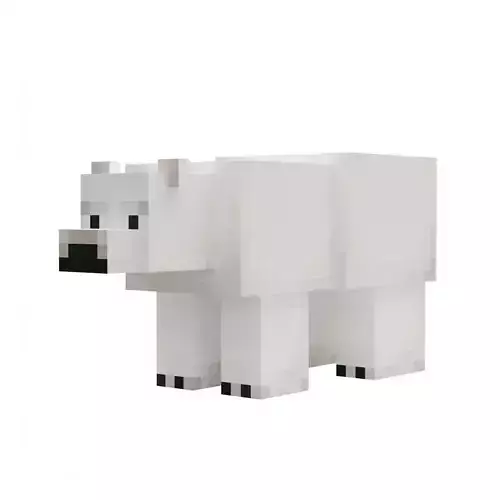 3D model Polar Bear - Minecraft VR / AR / low-poly | CGTrader