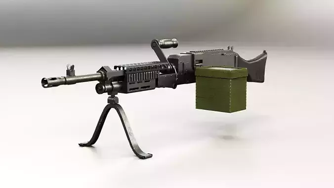 3D model M240 Machine Gun VR / AR / low-poly | CGTrader