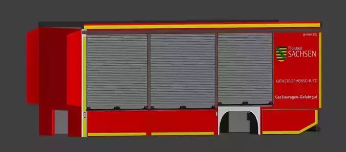 Gimaex Geraetewagen-Gefahrgut Aufbau 3D model | CGTrader