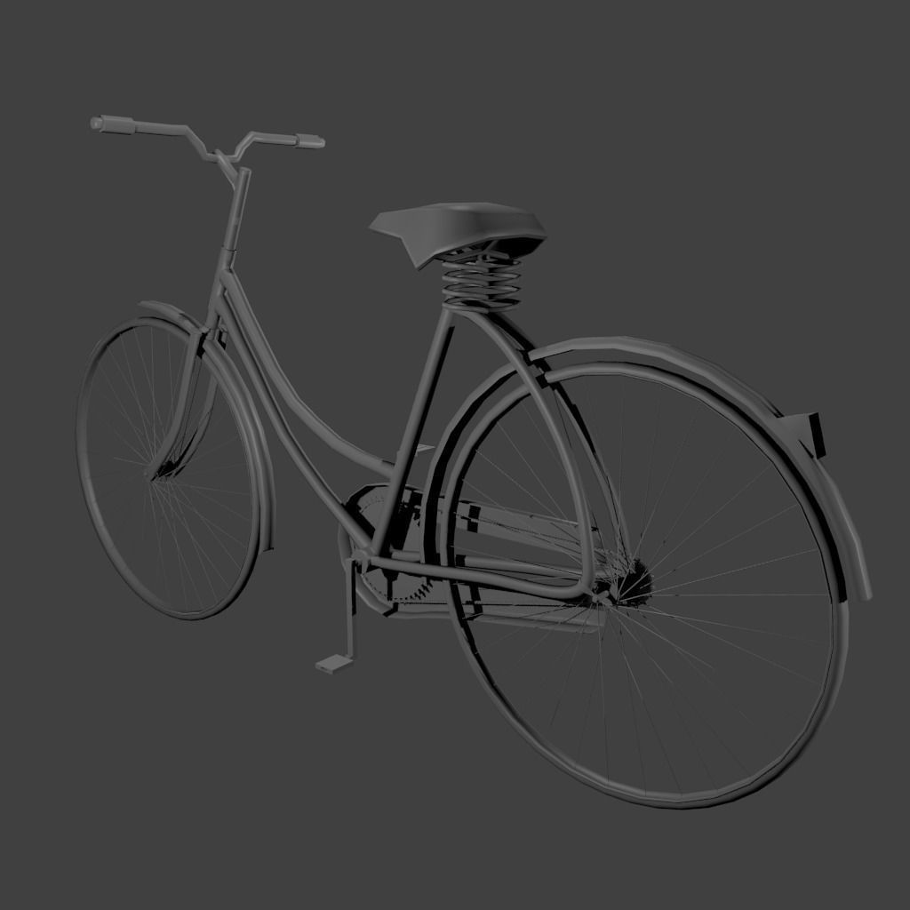 Lowpoly Cycle vintage bicycle free VR / AR / low-poly 3D model | CGTrader